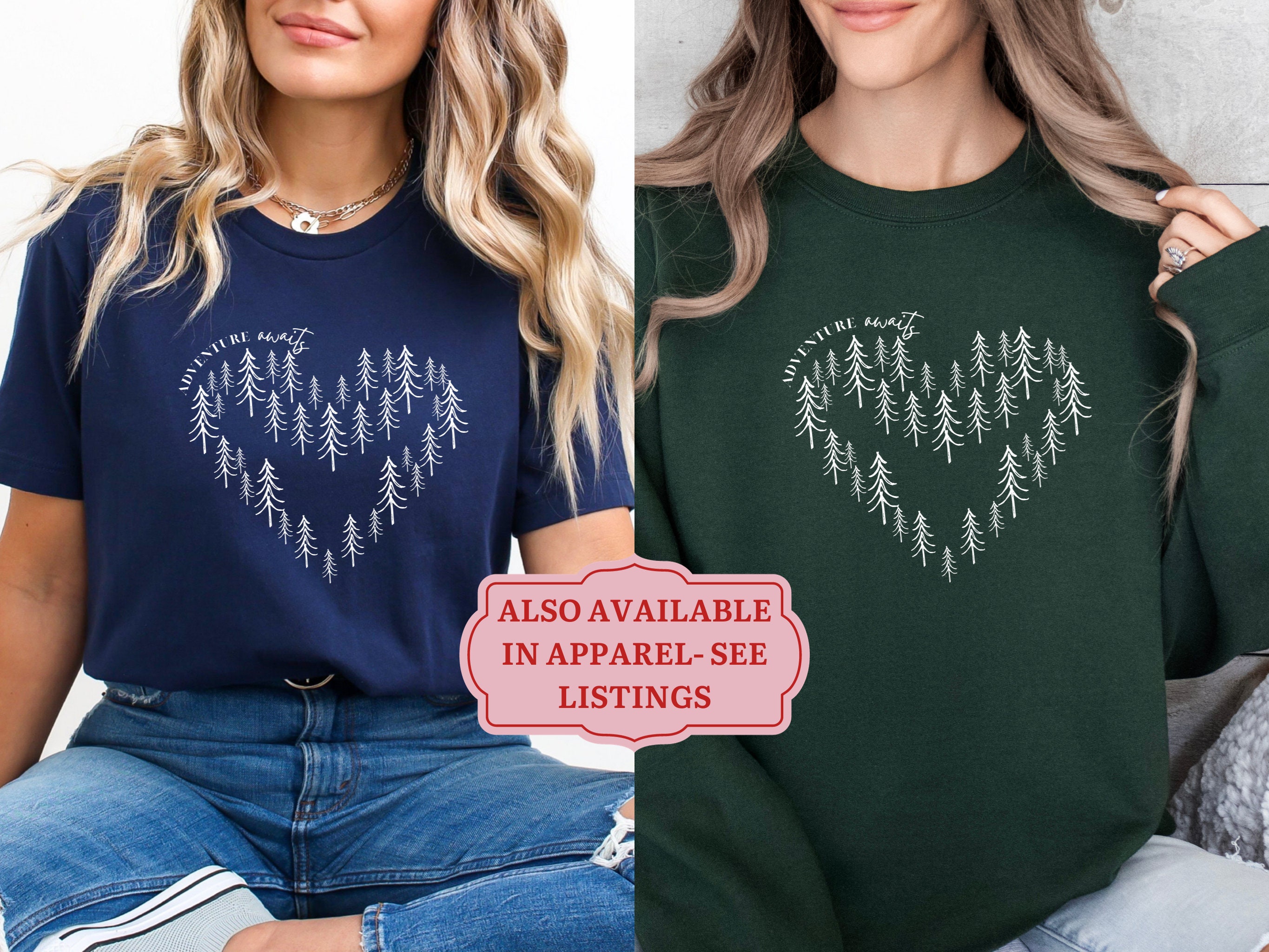 Pine Tree Card Set Adventure Awaits Card Valentine's Day Card Birthday ...