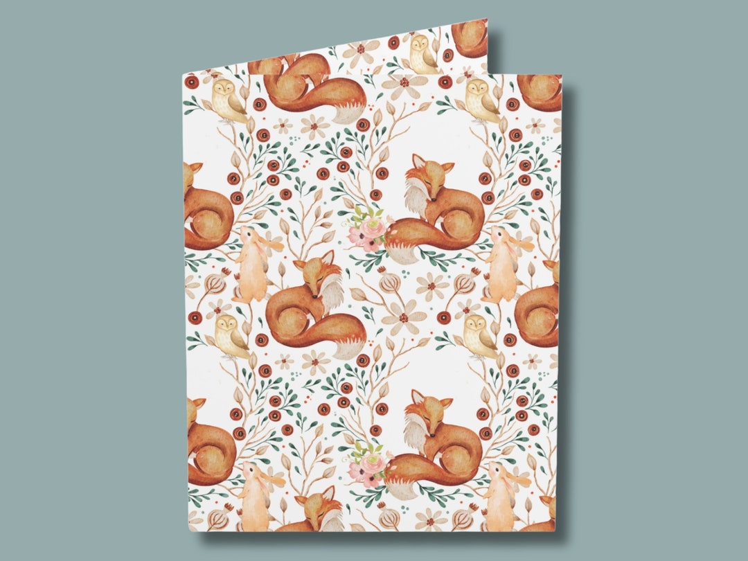 Woodland Forest Animals Card| Valentine's Day Card Set| Birthday ...