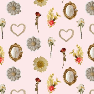 Birthday Wrapping Paper, Pink Floral Gift Wrap, Elegant Flower Design ...
