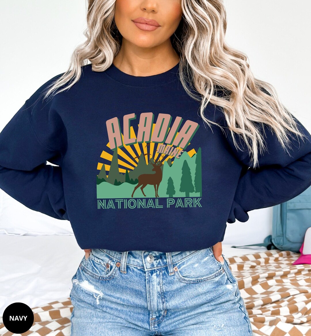 Acadia Sweatshirt |acadia National Park Maine Sweater |camping Shirt ...
