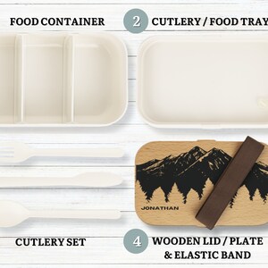 Mountain Lunch Box| Mountain Tree Bento Box| Mountain Gift For ...