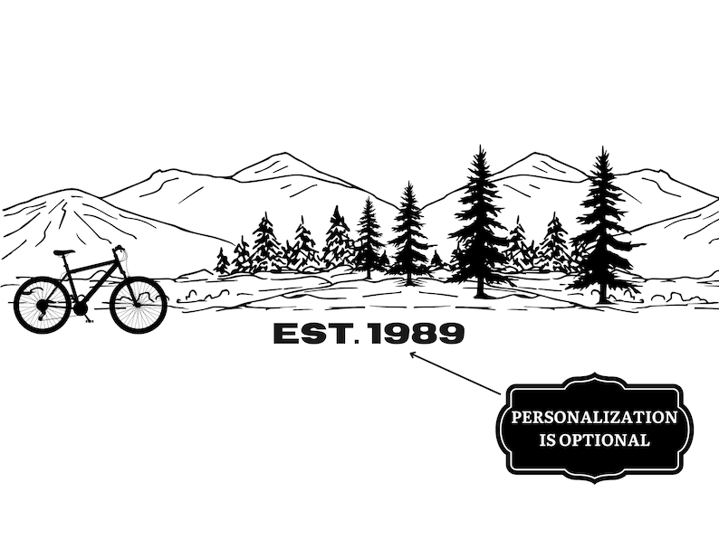 Mountain Bike Hoodie – Personalized Cycling Gift for Outdoor Adventure Lover – MTB, Mountain ...