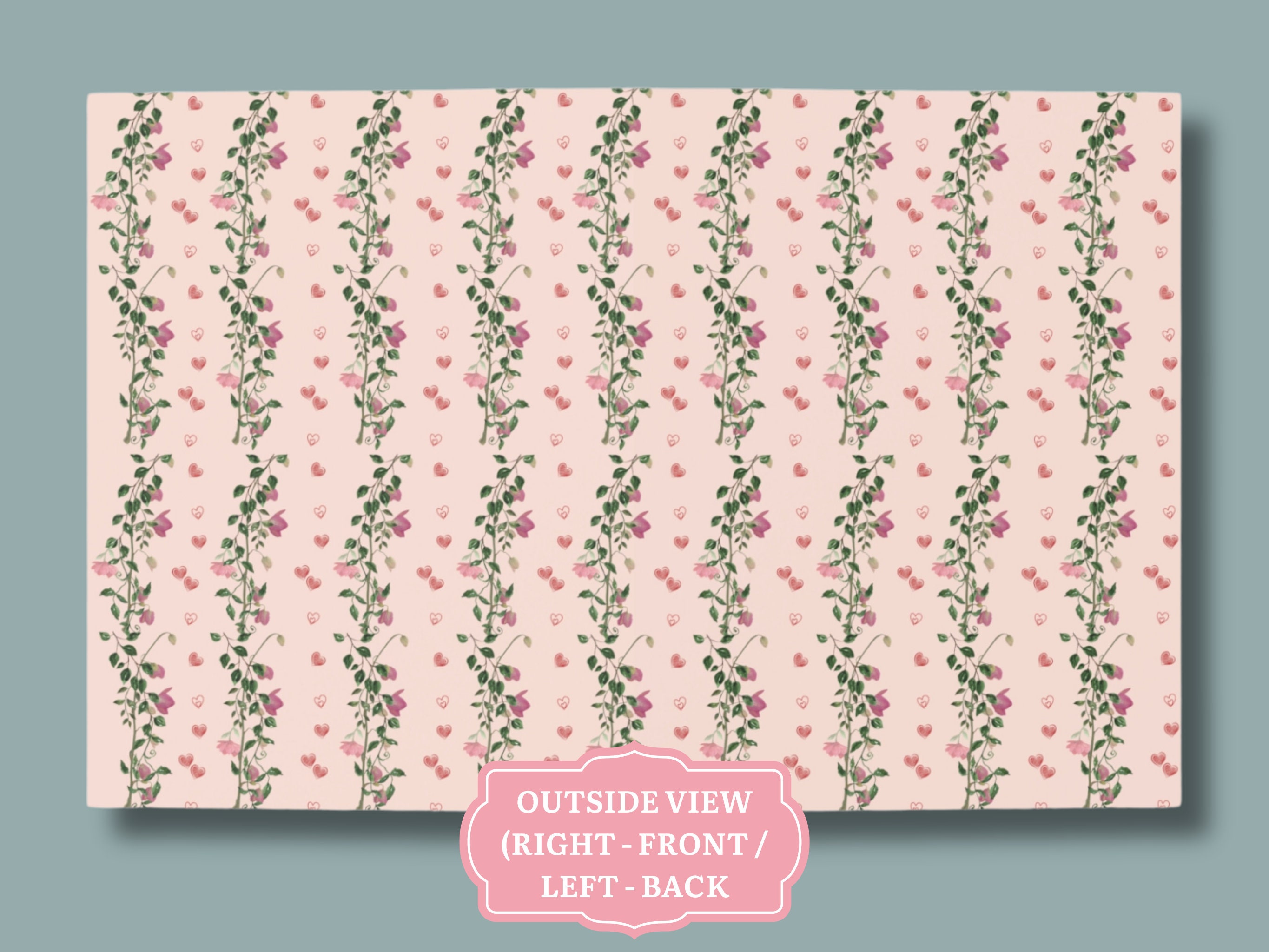 Card Vines & Hearts Birthday Greeting Card Set mother's Day valentine's ...