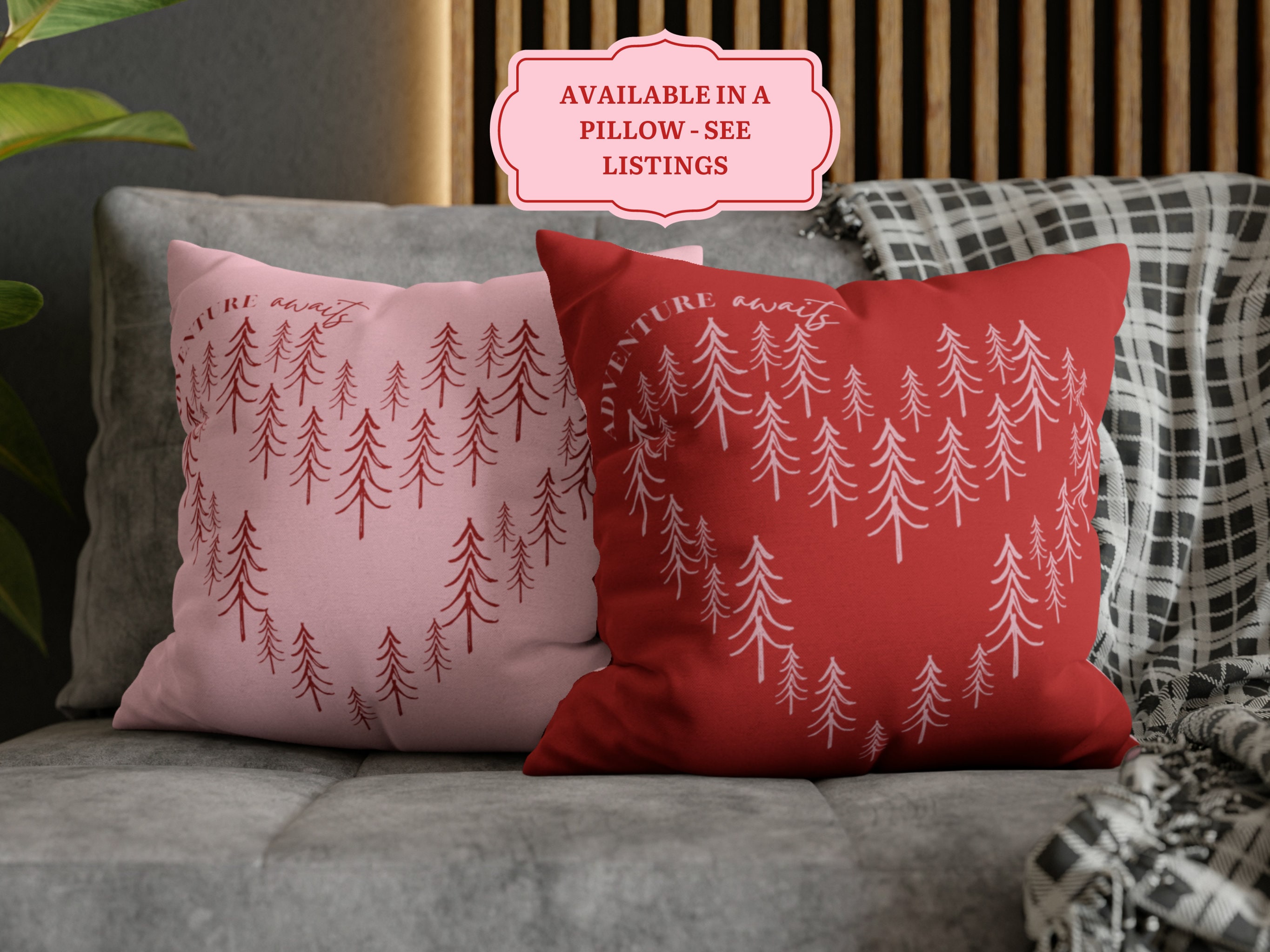 Pine Tree Card Set Adventure Awaits Card Valentine's Day Card Birthday ...