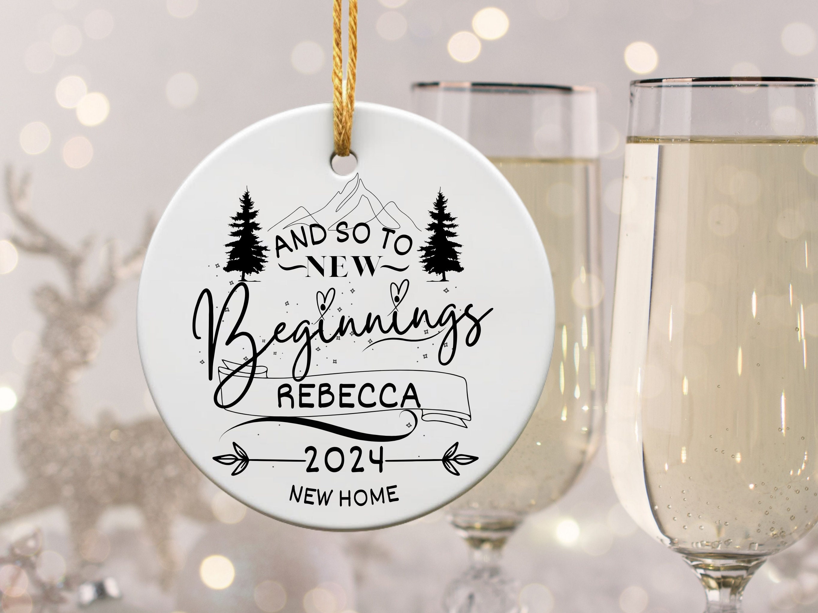 New Beginnings Ornament Personalized custom Ornament New Job Chapter ...