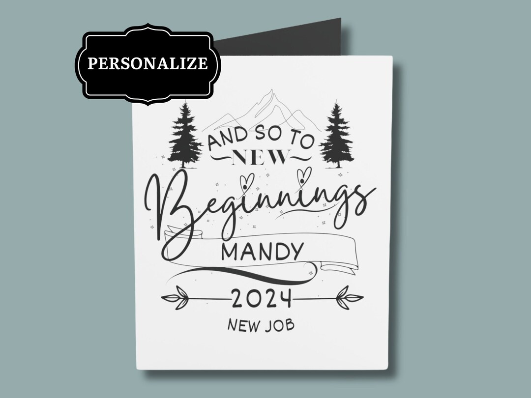 Personalized New Beginnings Card: New Home, Job, Graduation - Etsy