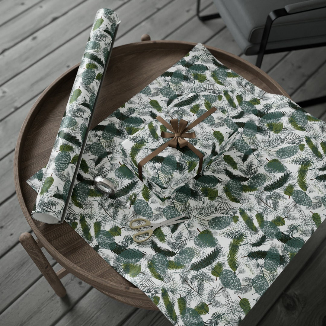 Wrapping Paper Spruce Tree | Pine Tree Wrap| Birthday Wrap| Holiday ...
