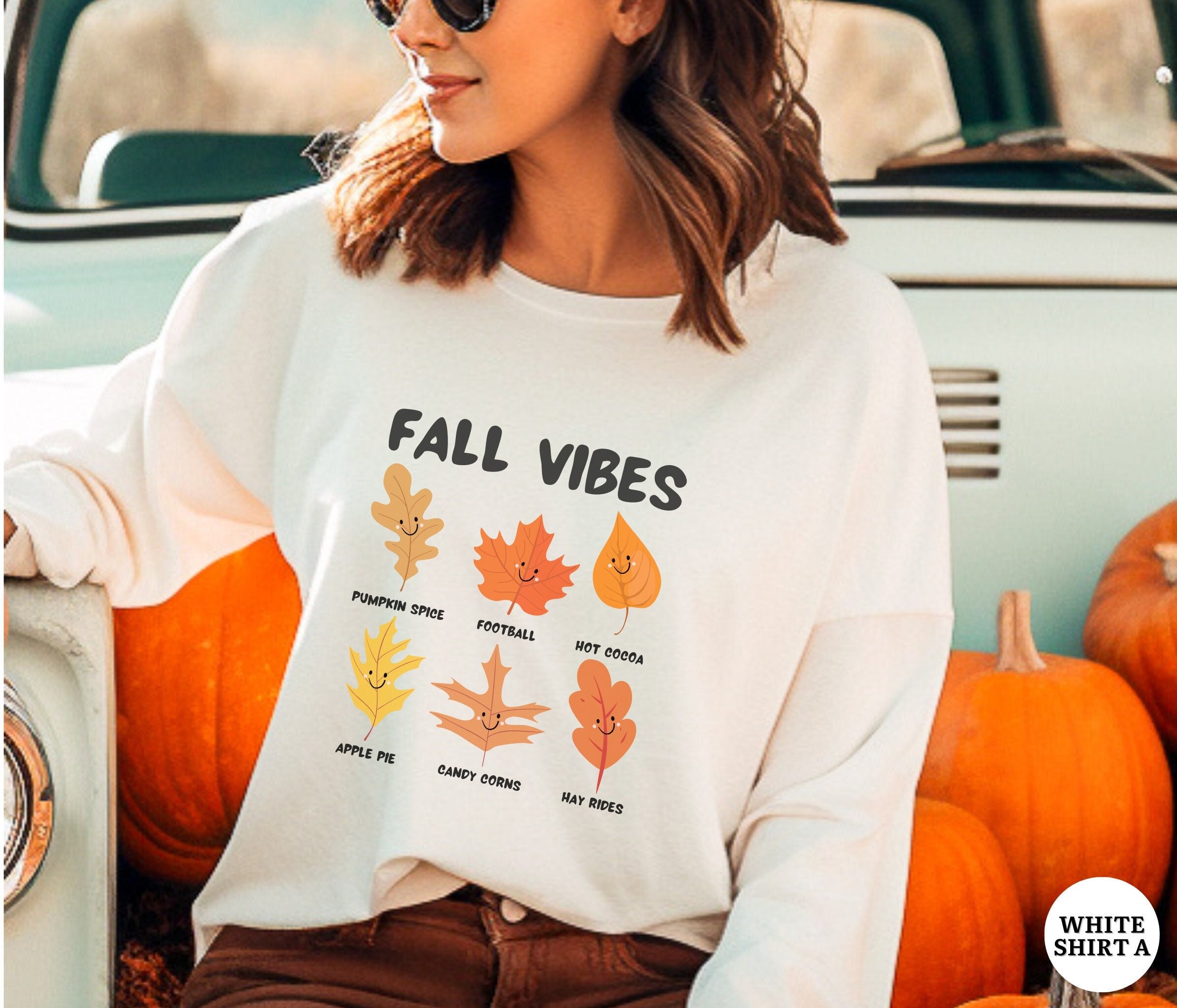 Women's Fall Shirt fall Vibes Tshirt thanksgiving Fall Shirt autumn ...