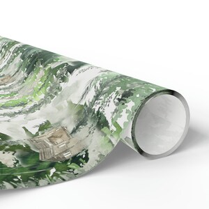 Woodland Forest Wrapping Paper| Evergreen Trees Gift Wrap| Fir Pine ...