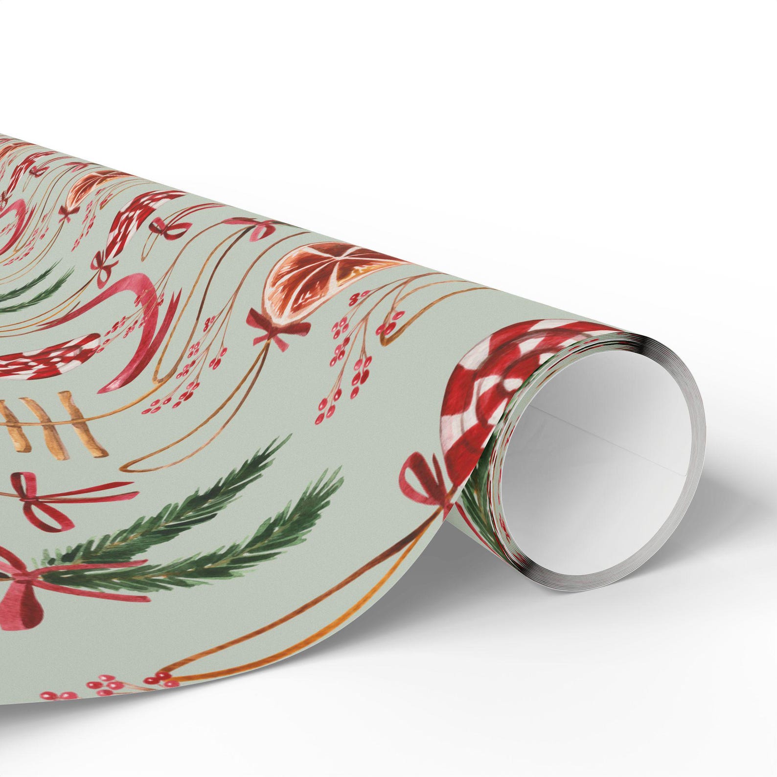 Christmas Wrapping Paper, Farmhouse Christmas Tree Design, Holiday ...