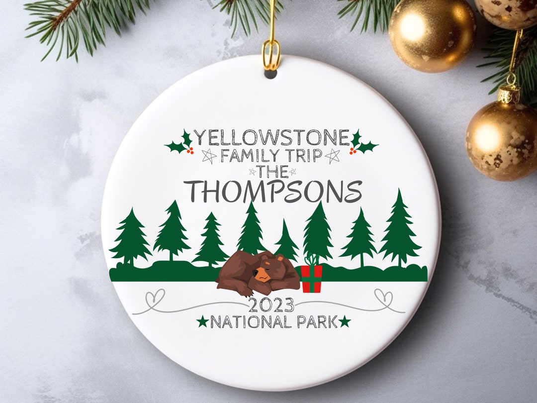 Yellowstone National Park Ornament Personalized custom Christmas Tree ...