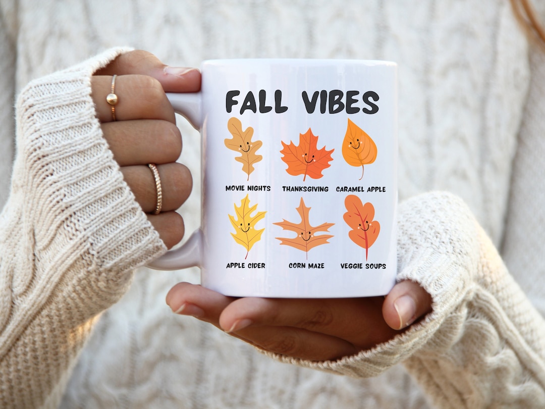 Fall Mug |fall Vibes Mug| Autumn Leaves Mug |ceramic Mug 11oz |fall ...