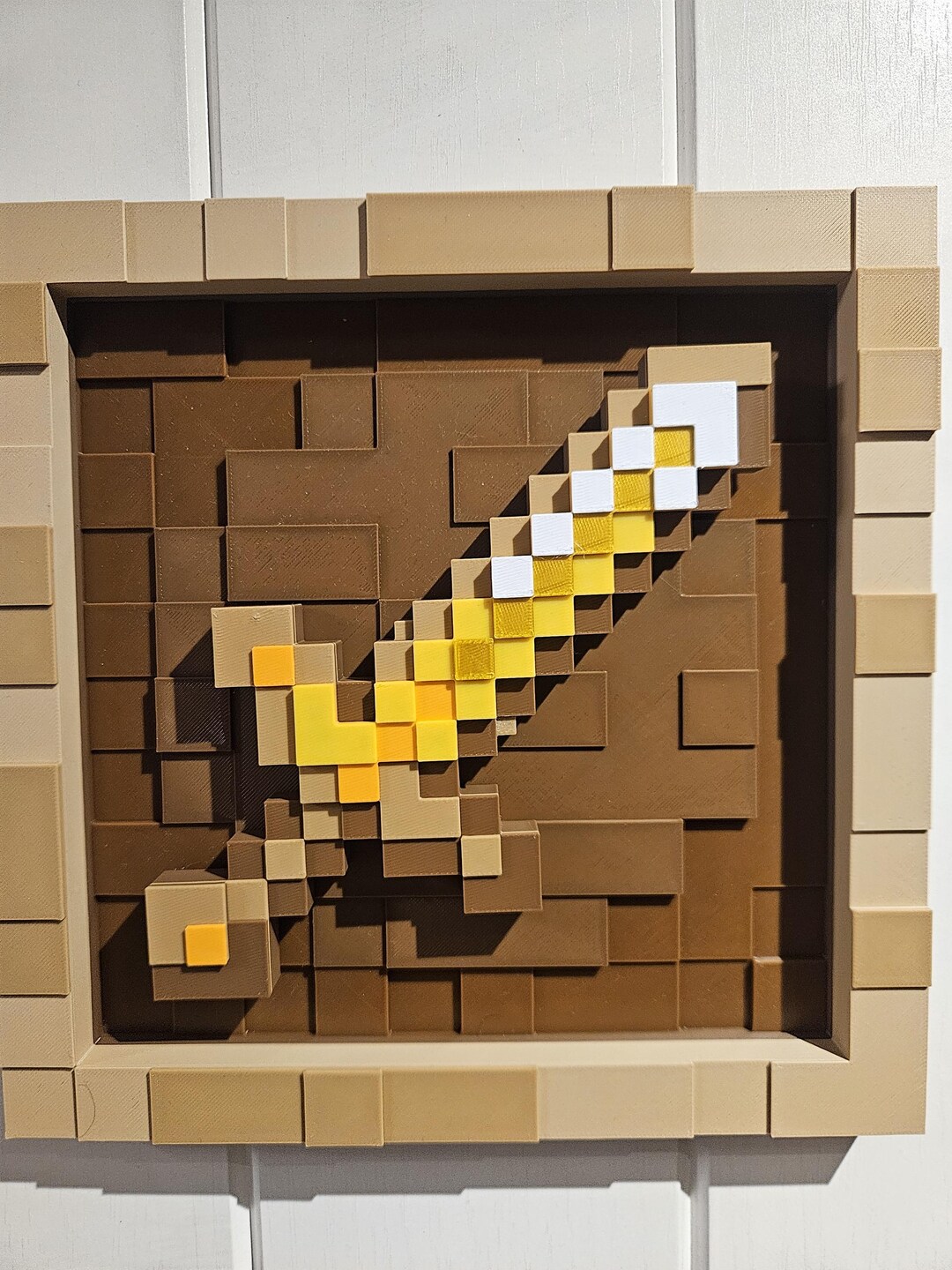 Minecraft Magnetic Item Frame, Gold Sword, Minecraft Decor, Gamer Gift ...