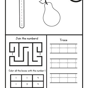 11 Printable Number Foundation Worksheet for Preschool and - Etsy