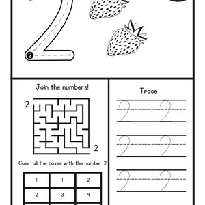 11 Printable Number Foundation Worksheet for Preschool and - Etsy
