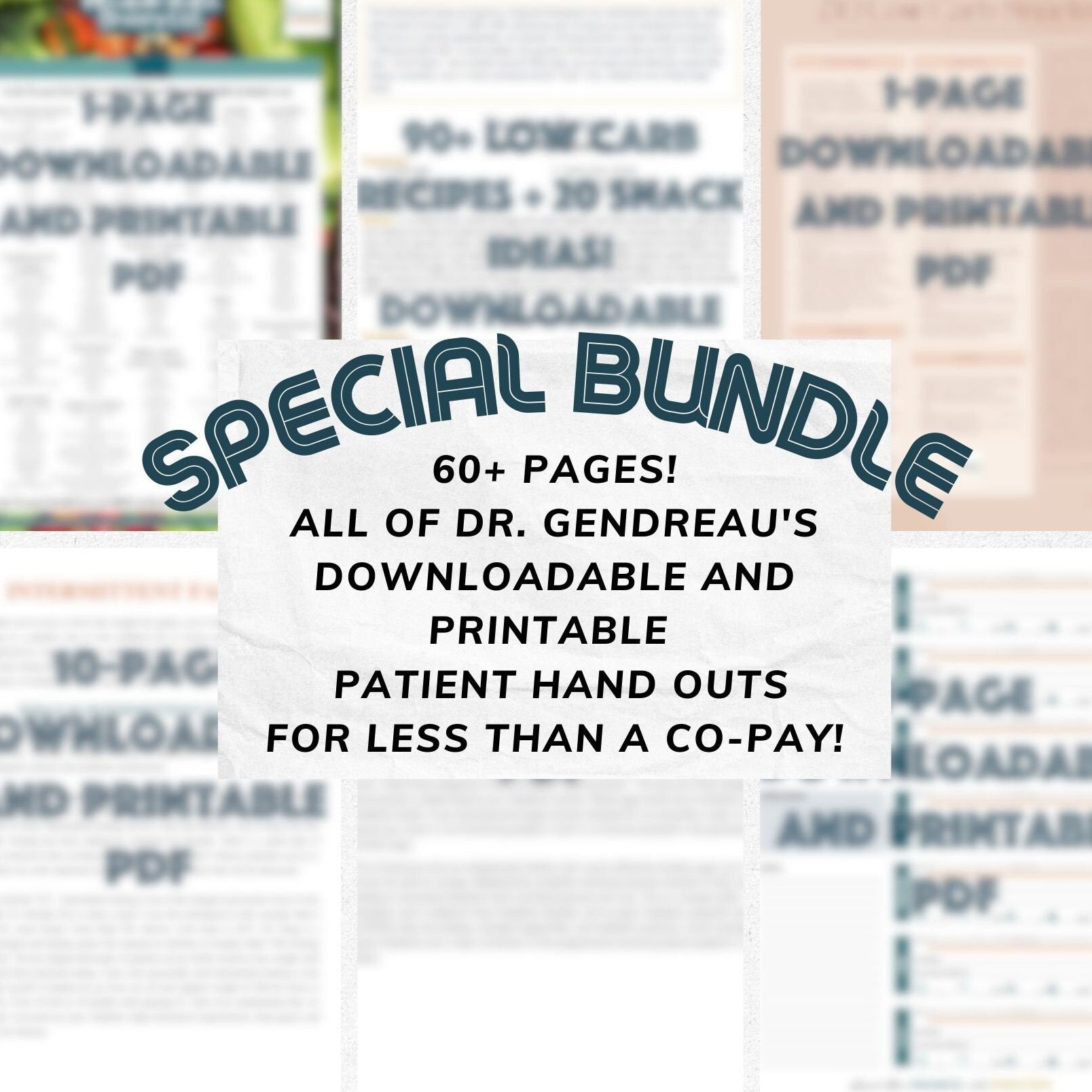 Weight Loss BUNDLE All 6 Downloadable Printable Patient Handouts 60 ...