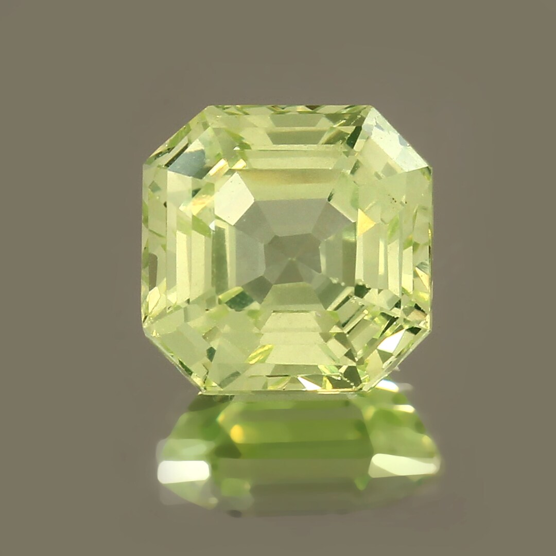 AAA Nice Luster Flawless Ceylon Green Spinel Loose Asscher Cut Gemstone ...