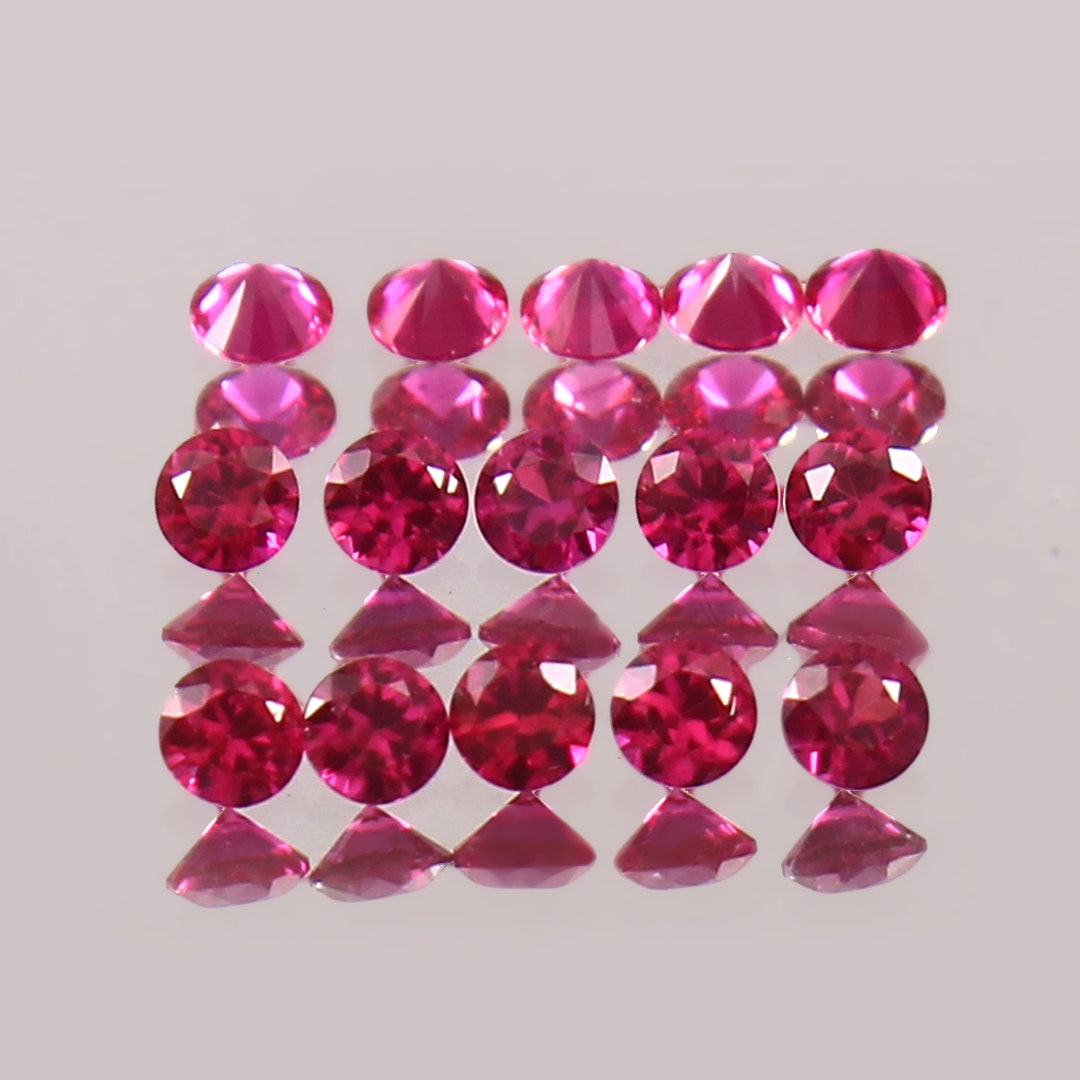 AAA Mozambique Ruby: Round Loose Gemstone for Jewelry Making (2-3.5mm ...