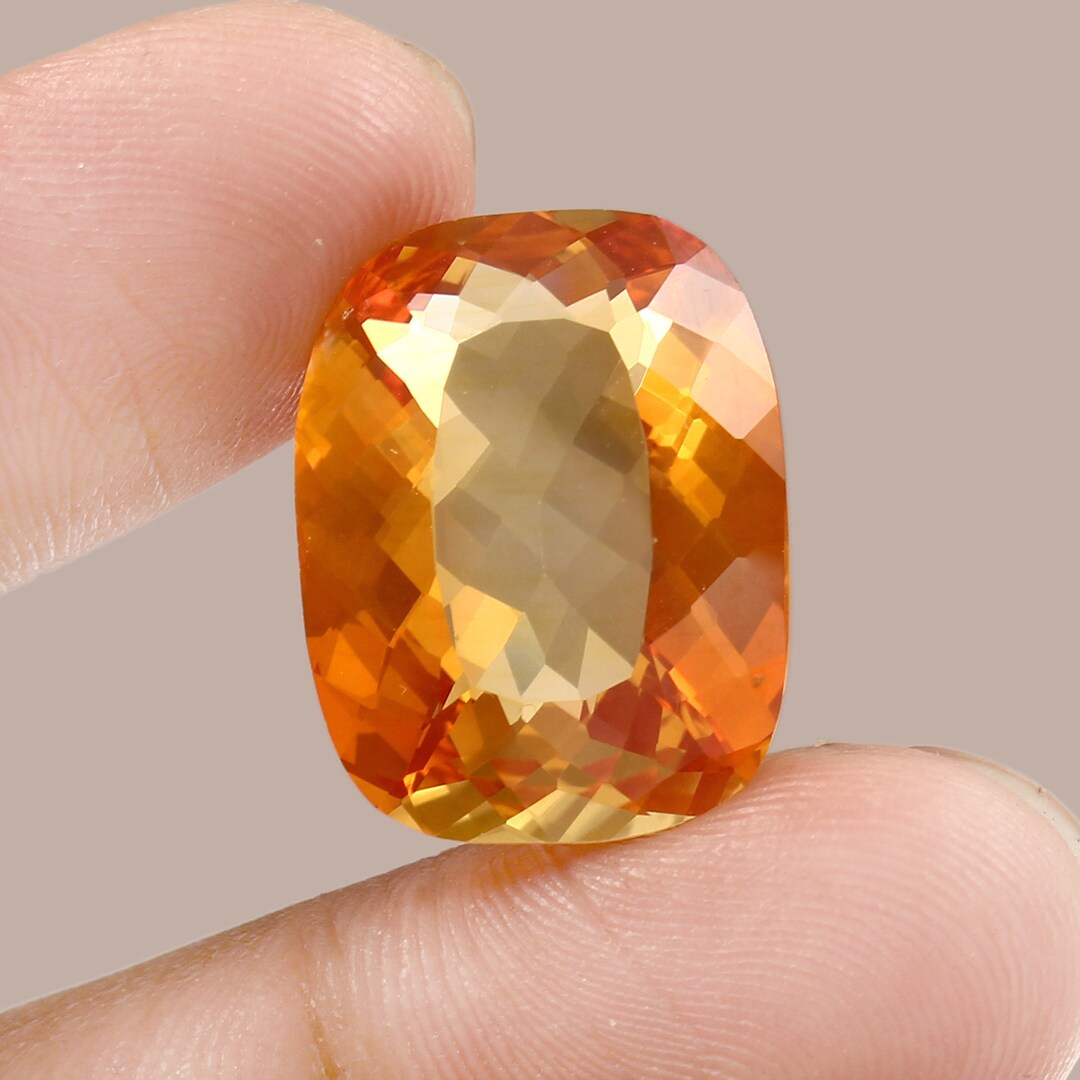 2460 Ct Ceylon Orange Sapphire Cushion Cut Gemstone Etsy 0096