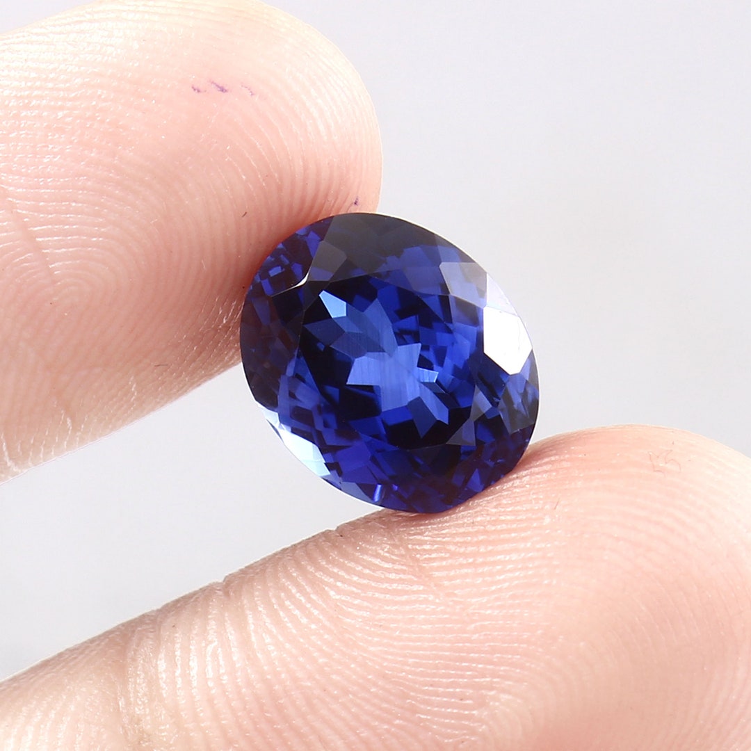 Zafiro azul de Ceilán AAA impecable de 11 x 9 mm: piedra preciosa ...