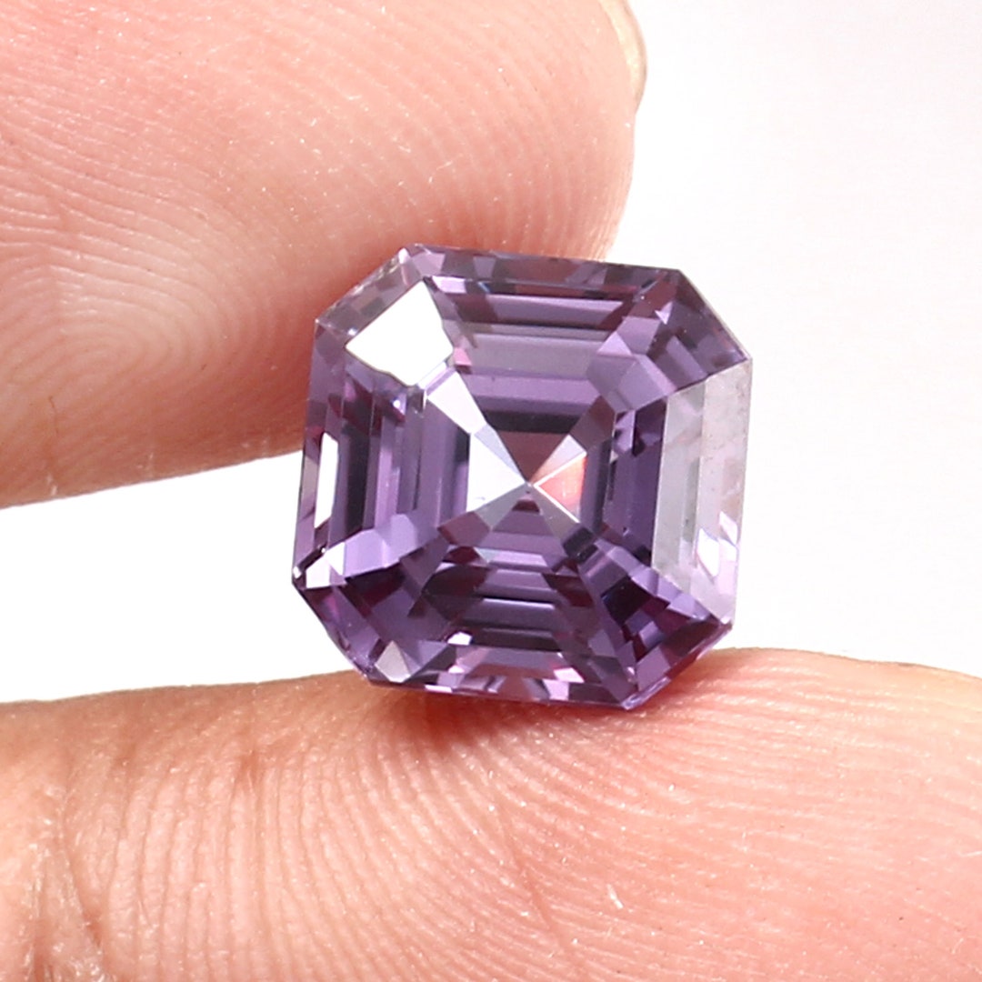 AAA Ceylon Violet Spinel Asscher Cut Loose Gemstone 10x10 MM ...
