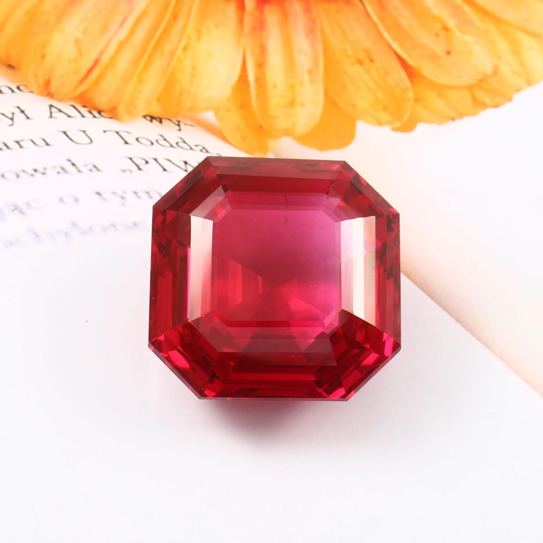 AAA Burma Ruby: 27mm Asscher Cut Loose Gemstone - Etsy