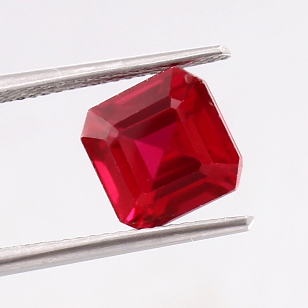 AAA 8x8 MM Ravishing Color and Nice Luster Blood Red Mozambique Ruby ...
