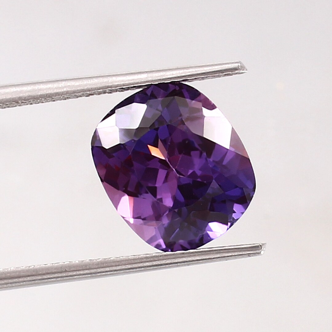 AAA Flawless Ceylon Purple Sapphire Loose Cushion Gemstone Cut ...