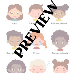 Spanish Feelings Poster Calming Corner Emotions Chart - Etsy