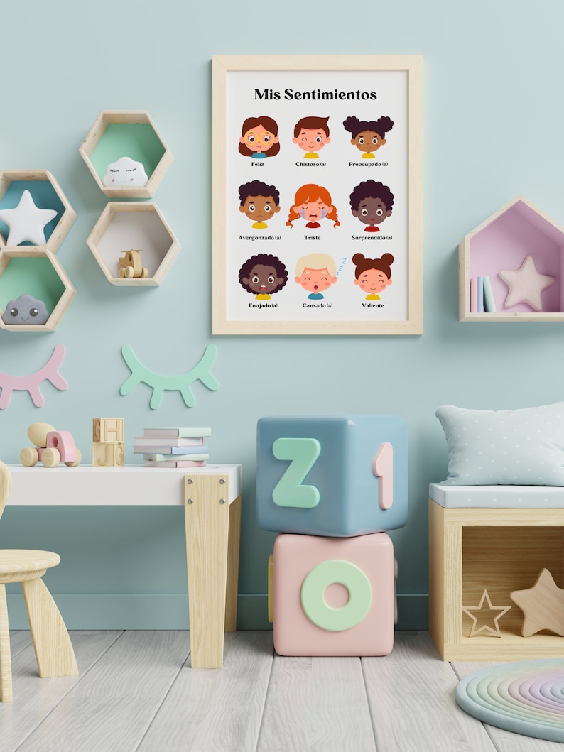 Spanish Feelings Poster Calming Corner Emotions Chart - Etsy