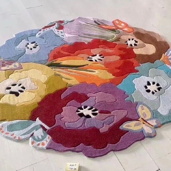 Floral Rug - Etsy
