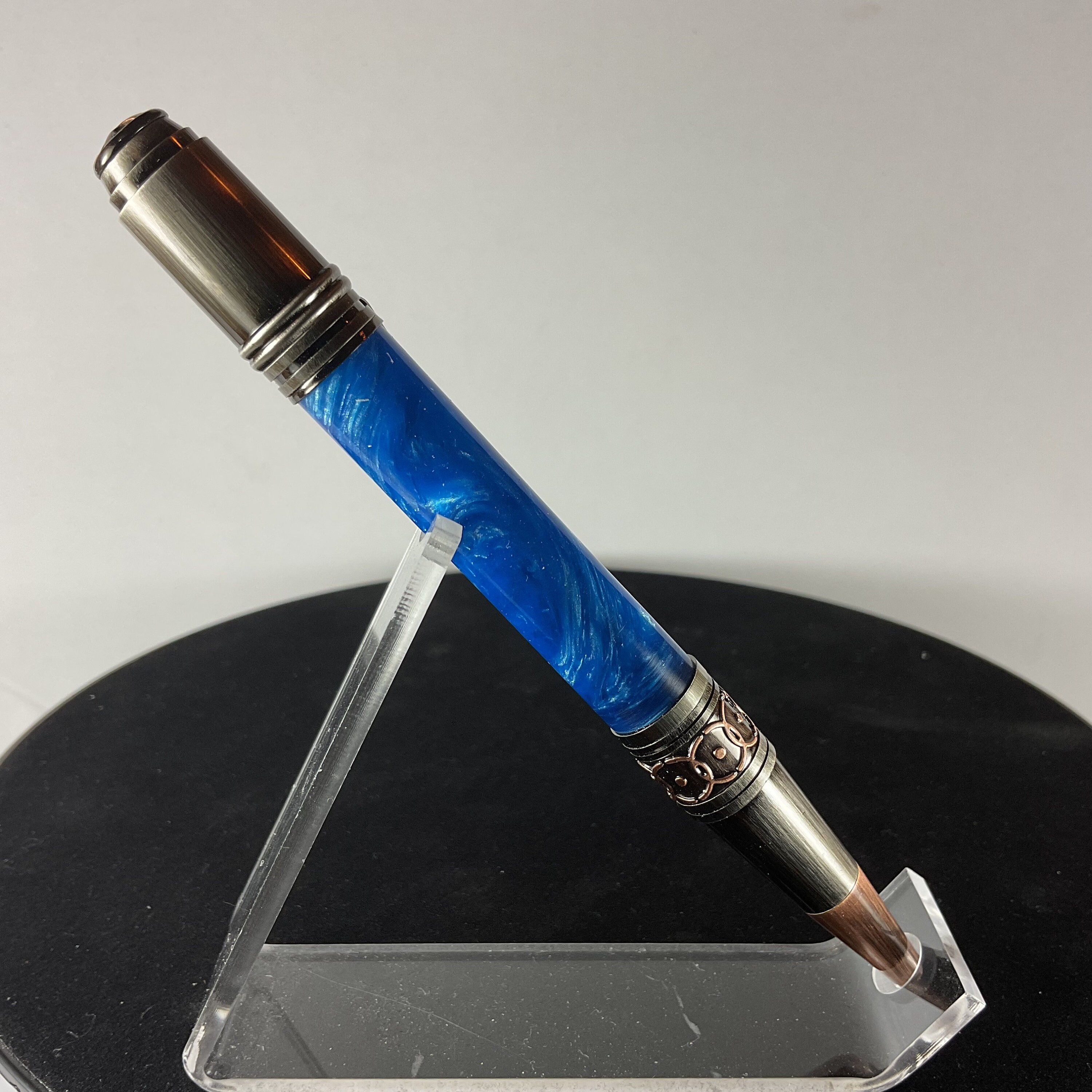 LIGHT BLUE HOLOGRAPHIC , Acrylic ,elegant Prox, Twist Ink Pen - Etsy
