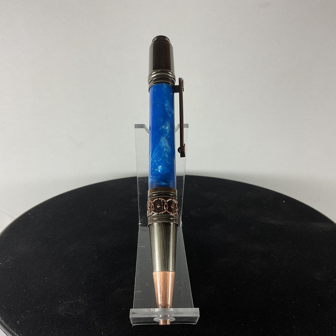 LIGHT BLUE HOLOGRAPHIC , Acrylic ,elegant Prox, Twist Ink Pen - Etsy