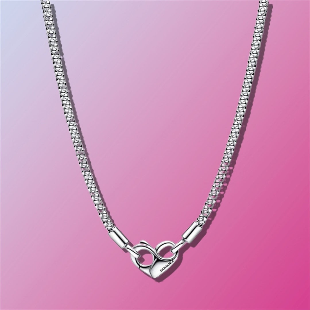 Pandora Moments Studded Chain Necklacefit Pandora Charms - Etsy