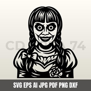 SVG Annabelle – Haunted Doll – Digital File for Cricut, Silhouette ...