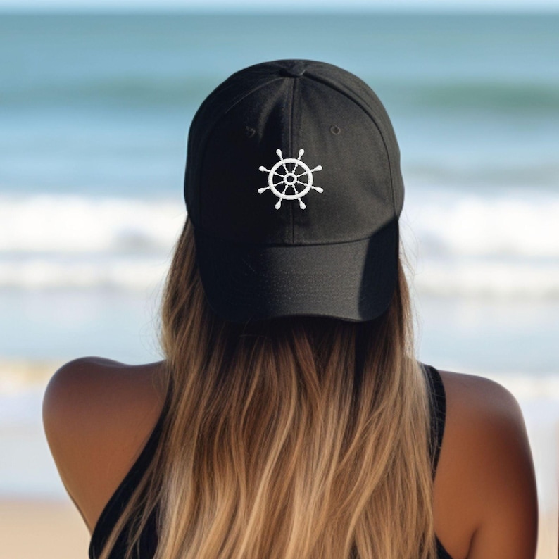 Personalized Ship Wheel Cap, Custom Embroidered Gift for Sailor, Boat ...