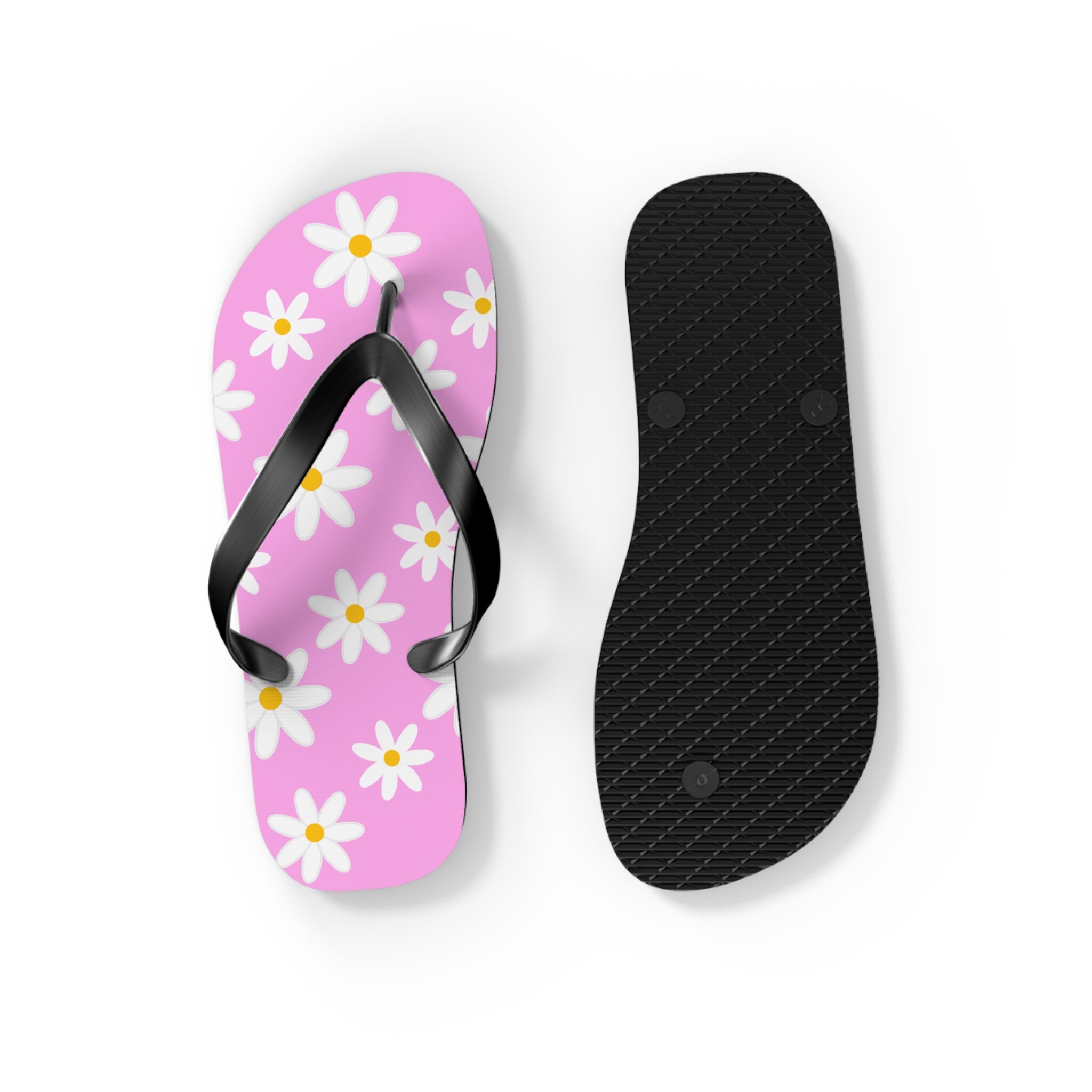 Daisy Flip Flops, Summer Casual Footwear, Pool and Spa Sandals, Cute ...