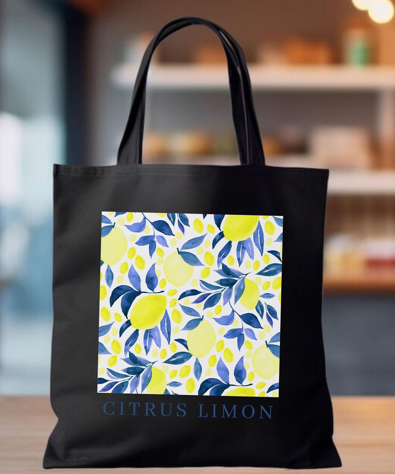 Citrus Limon Cotton Canvas Tote Bag, Lemon Shopping Bag, Summer ...
