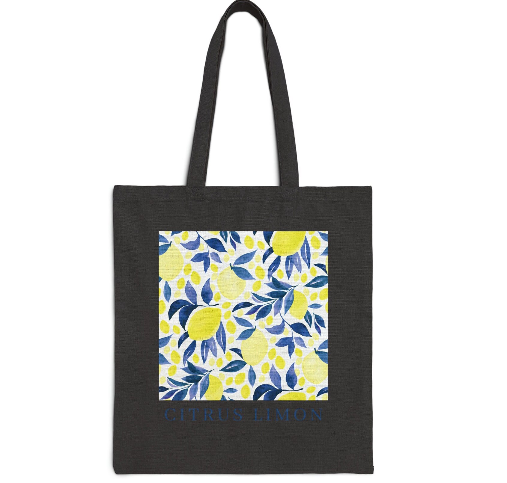 Citrus Limon Cotton Canvas Tote Bag, Lemon Shopping Bag, Summer ...