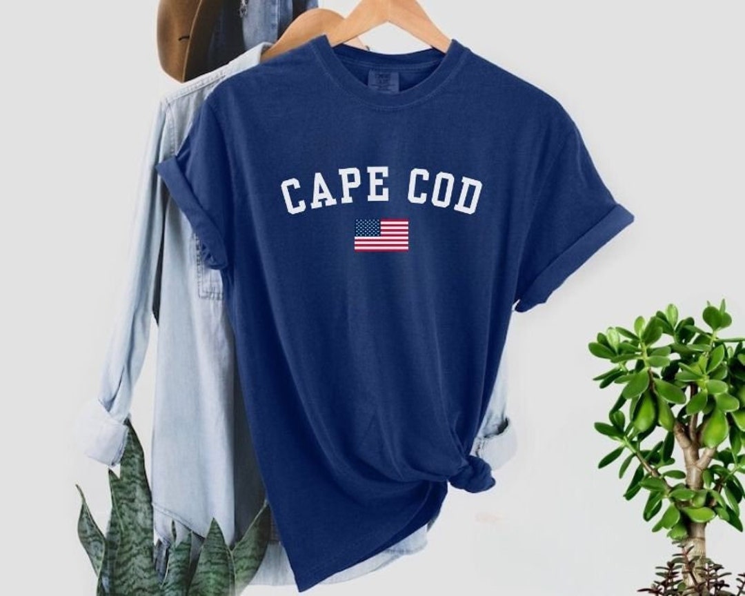 Cape Cod USA Flag Comfort Colors Beach T-shirt, Summer Cape Vacation ...
