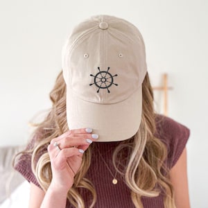 Personalized Ship Wheel Cap, Custom Embroidered Gift for Sailor, Boat ...