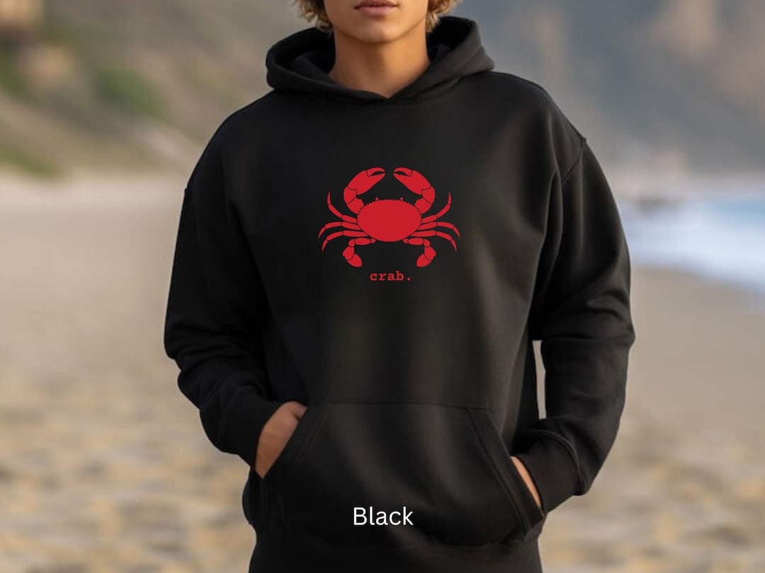 Crab Adult Sweatshirt, Marine Biologist Gift, Beach Vacation Hoodie ...