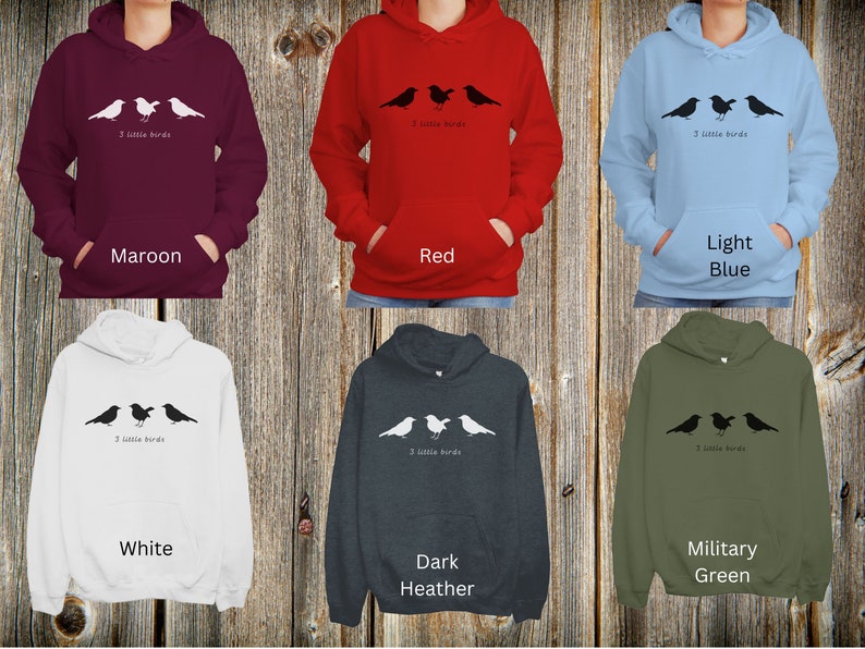 3 Little Birds Hoodie: Reggae Inspired Bird Lover Sweatshirt - Etsy