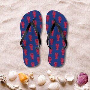 Lobster Flip Flops, Summer Casual Footwear, Lobster Flips for Men and ...