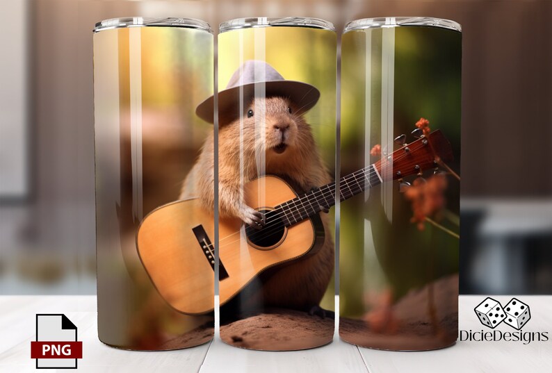 Capybara Tumbler Wrap Png 20oz Skinny Straw Cup Gift - Etsy