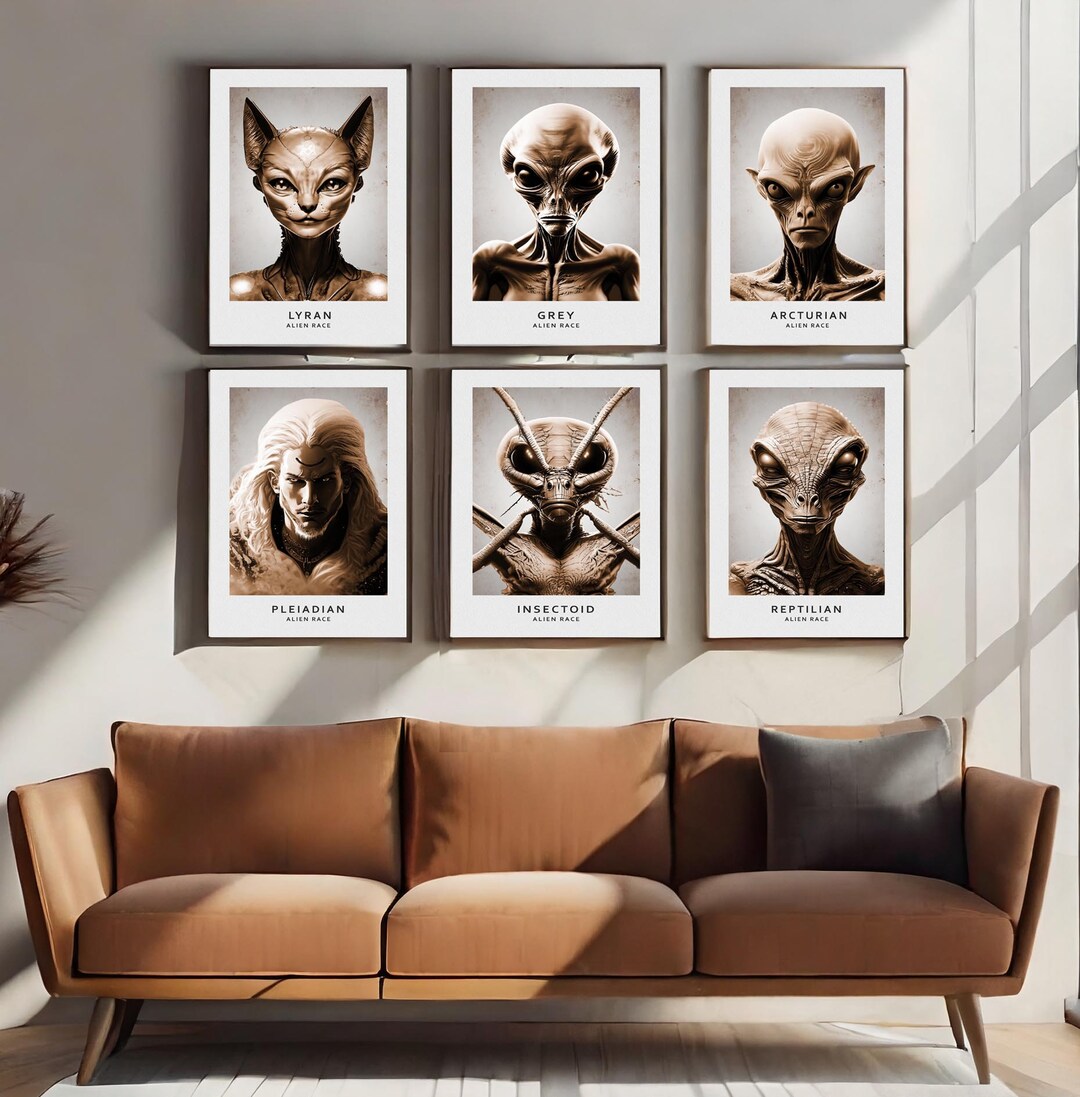 6 Alien Race Species Paints Digital Art - Etsy