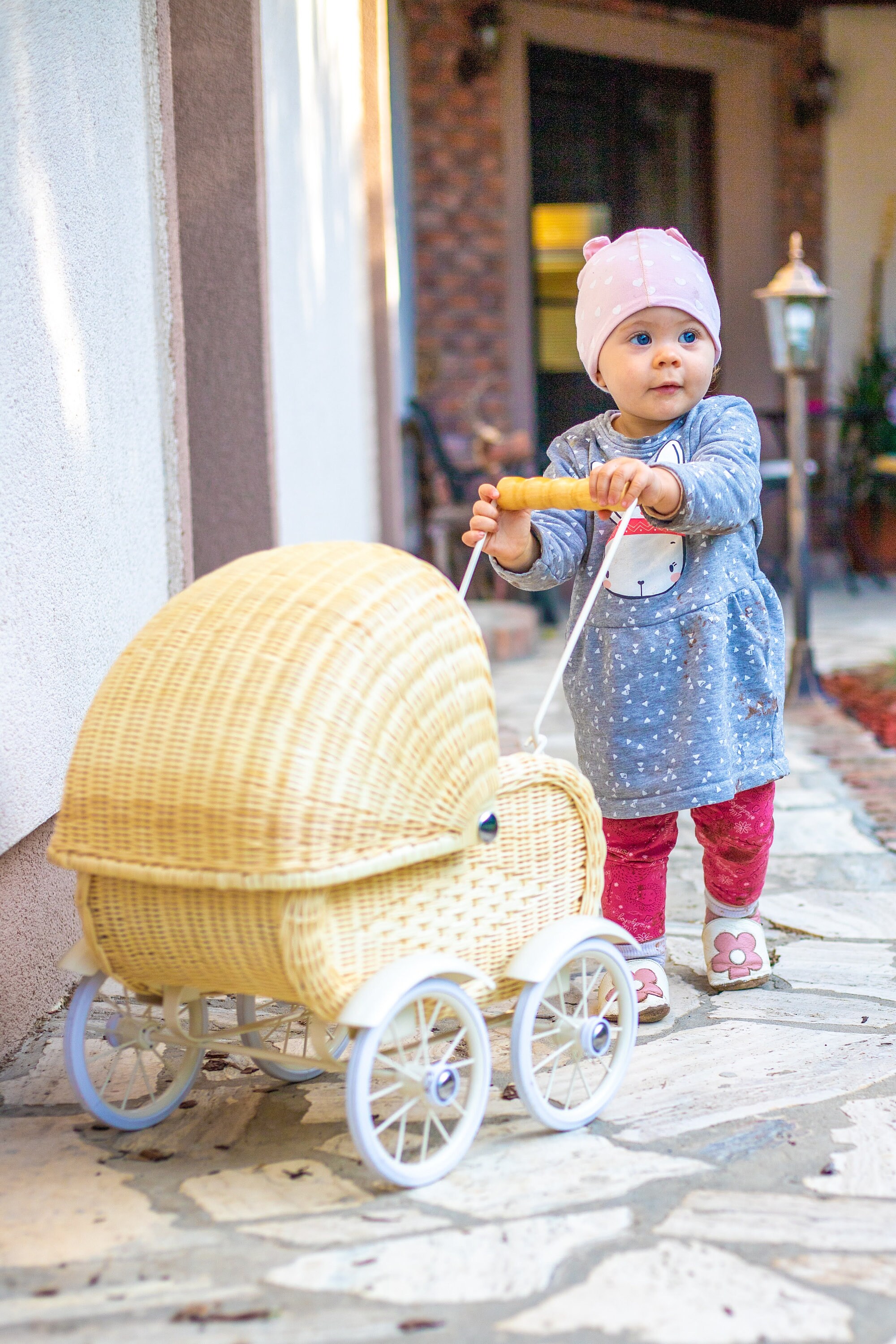 Wicker Doll Stroller. Heritage Doll Stroller. Rattan Doll Pram. Wicker ...