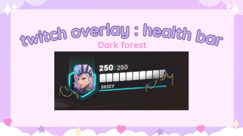 Dark Forest Overwatch Health Bar, Overlay for Stream - Etsy