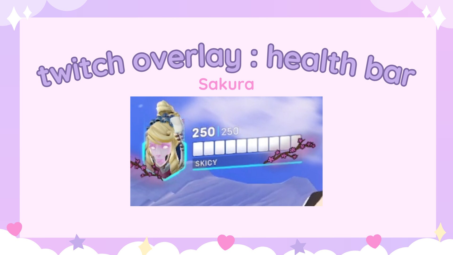 Sakura Overwtach Health Bar, Overlay for Stream - Etsy