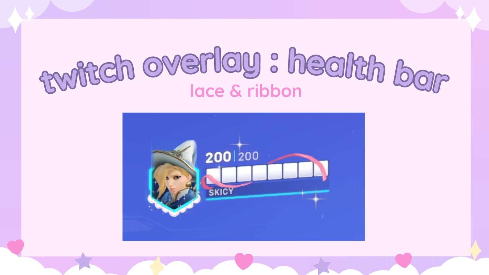 Lace & Ribbon Overwatch Health Bar, Overlay for Stream - Etsy